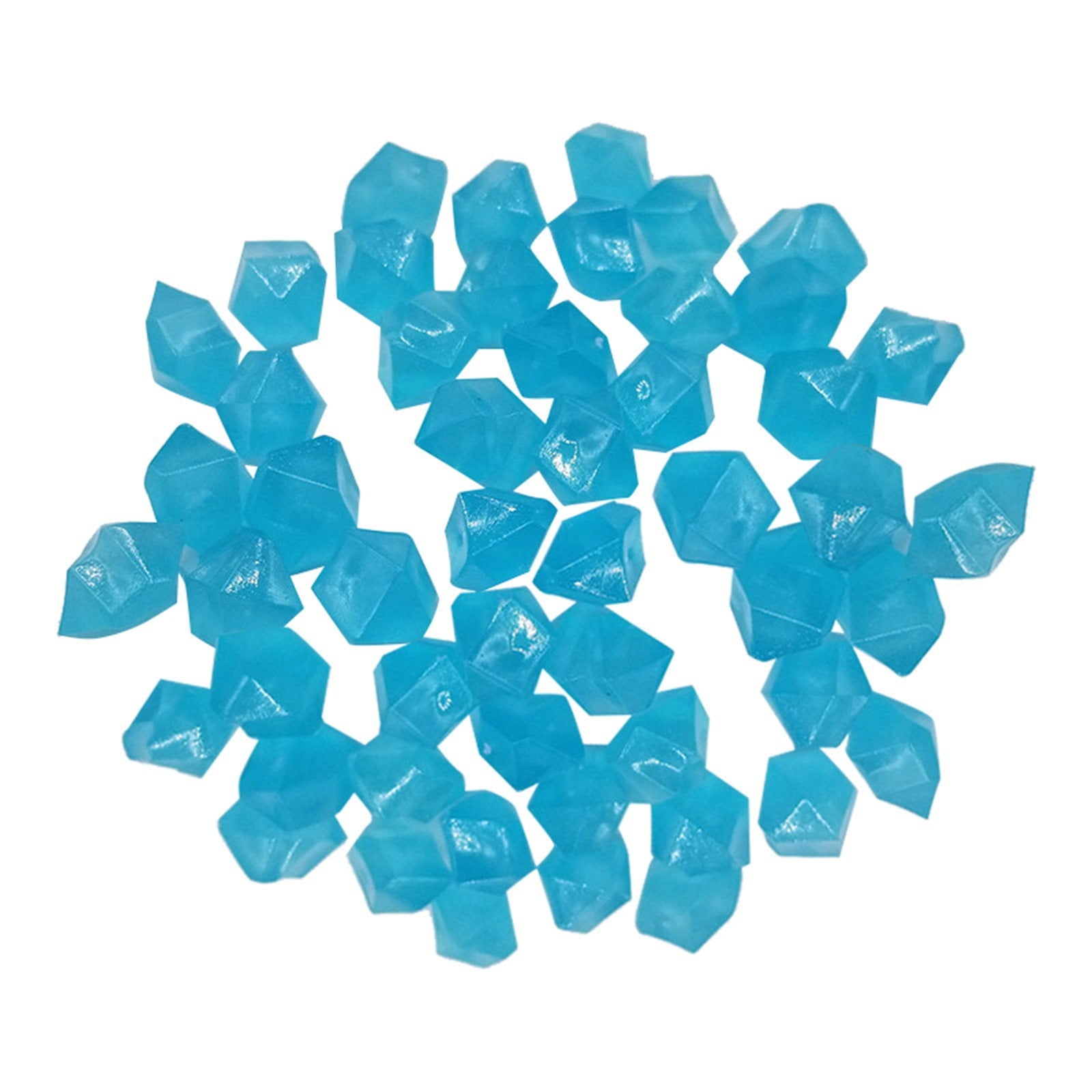 BINGLI Glow Pebbles, 300 pcs Blue Glowing Rocks for Outdoor Decor ...