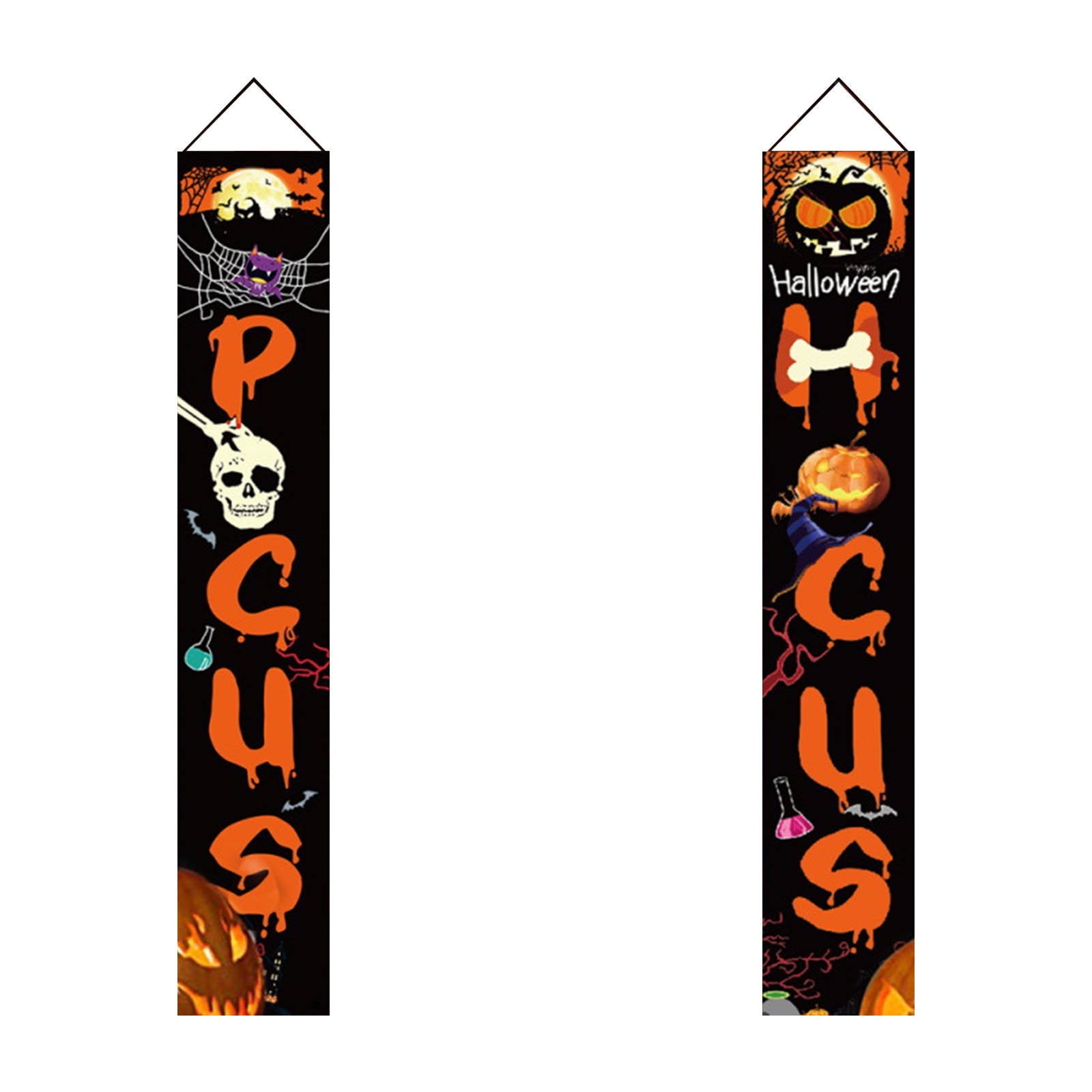 BINGLI Hallo-ween Decorations Outdoor Sign Front Porch Banner for Hallo ...