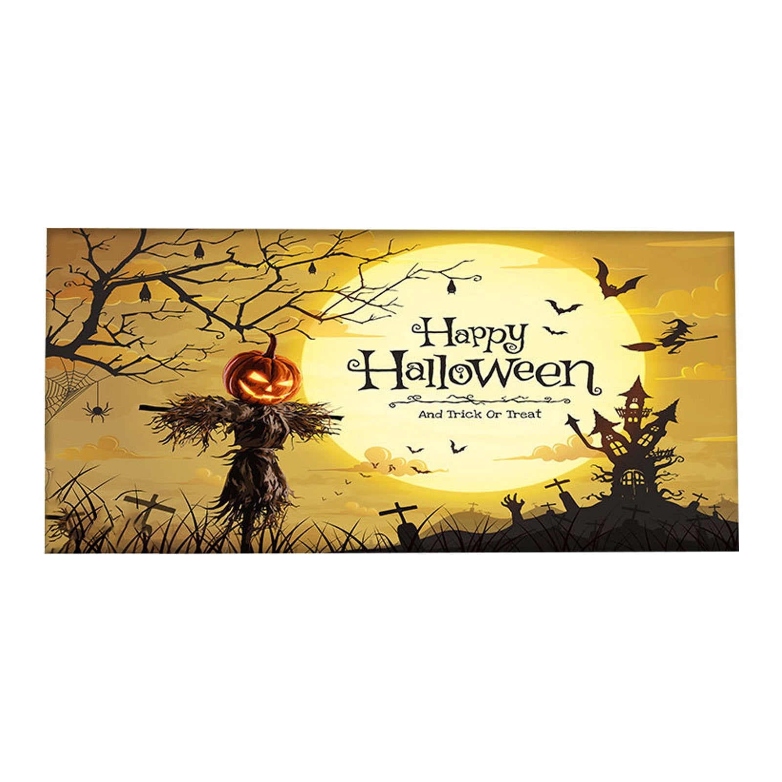 BINGLI Hallo-ween Garage Door Decorations Banner 7 X 16 Ft Movie ...