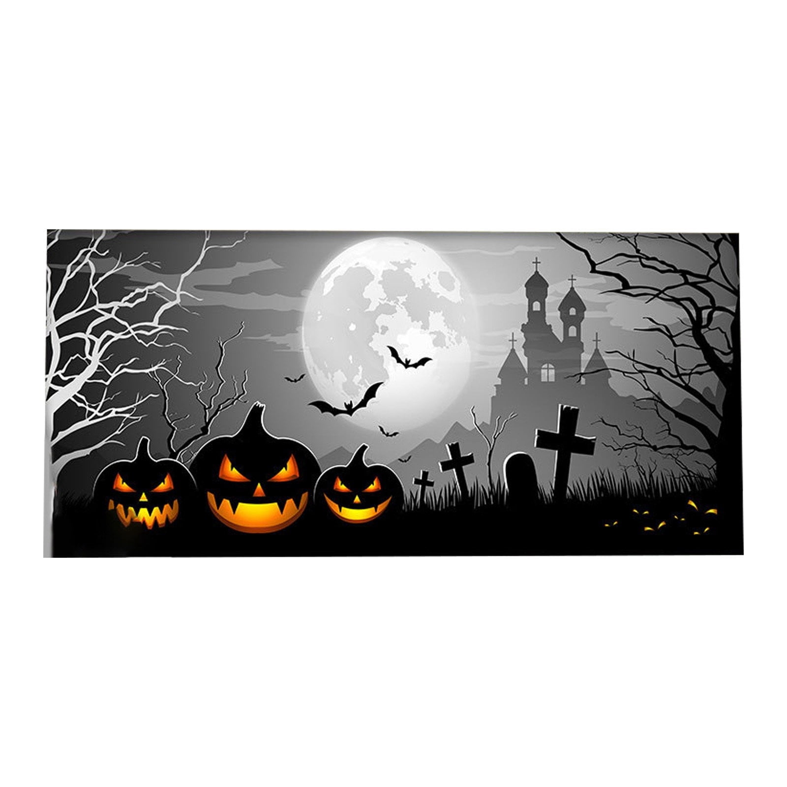 BINGLI Hallo-ween Garage Door Decorations Banner 7 X 16 Ft Movie ...