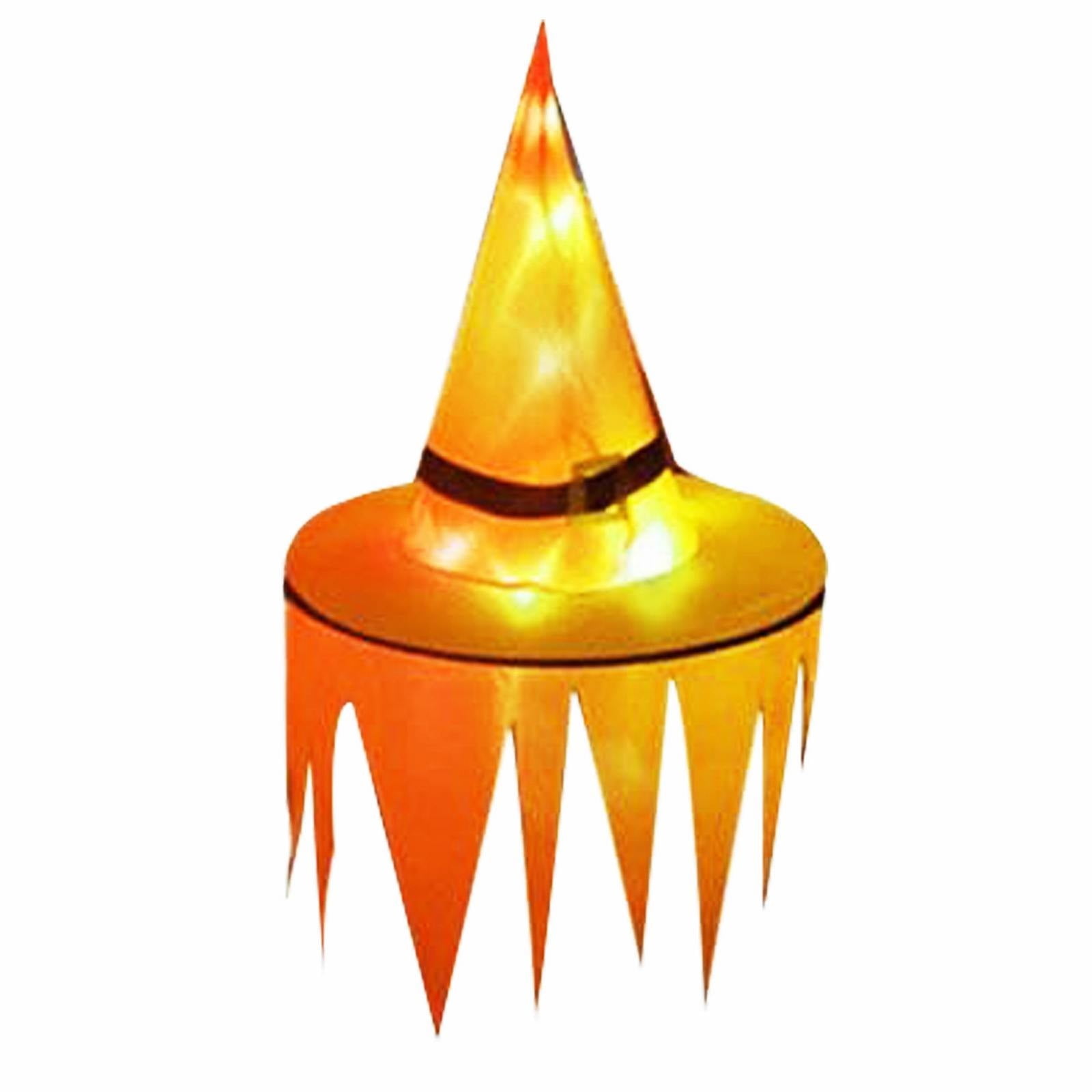 BINGLI Hallo-ween Witch Hat Lights Decorations Outdoor Hanging Glowing ...