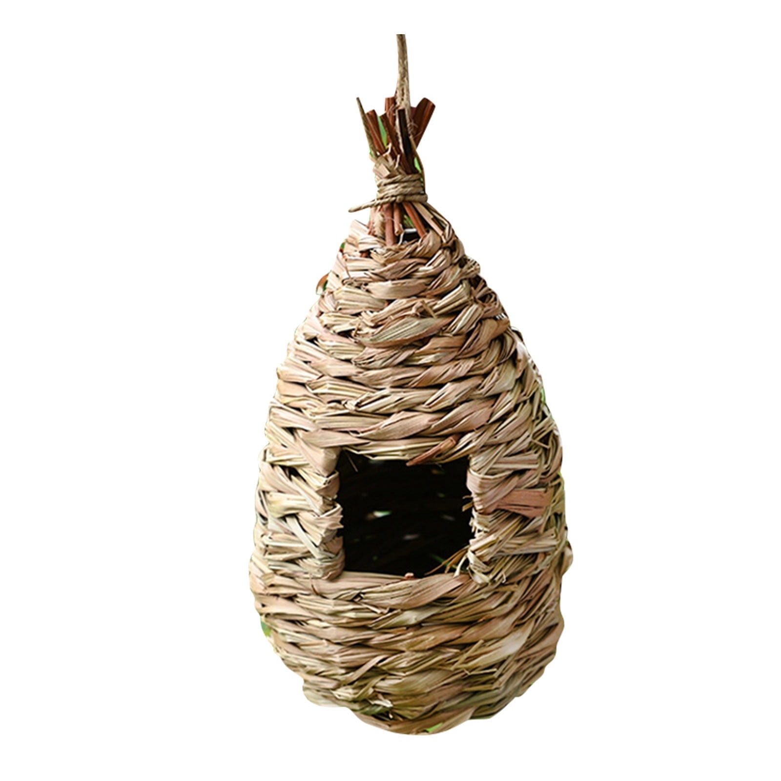 BINGLI Humming Bird Houses for Outdoor Hanging, Natural Grass Bird Hut ...