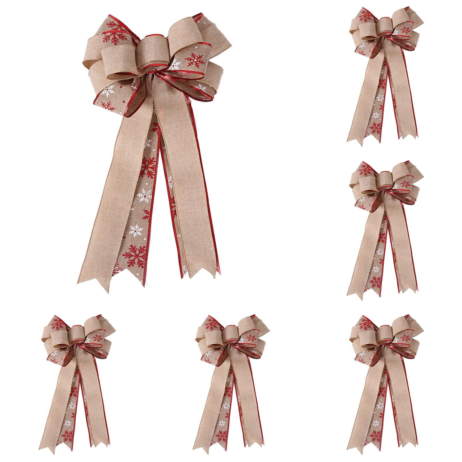 BINGLI Large Thanksgiving Fall Bows for Wreath Bow Tree Topper Bow for ...