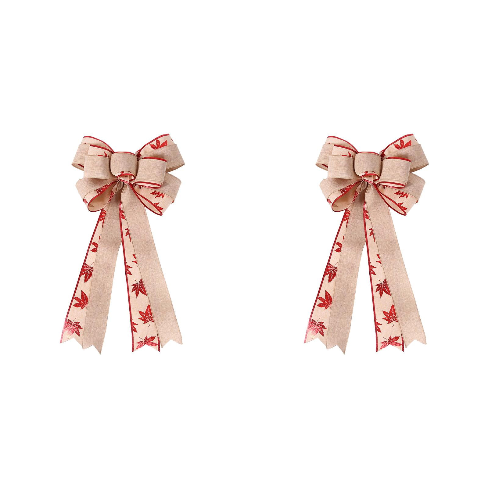BINGLI Large Thanksgiving Fall Bows for Wreath Bow Tree Topper Bow for ...