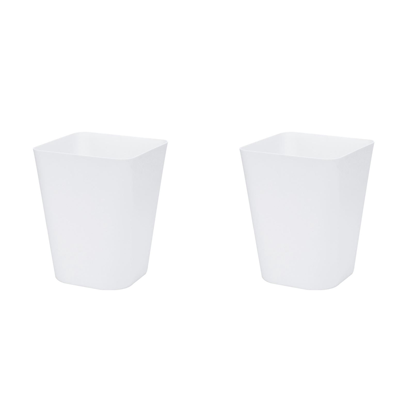 BINGLI Large Wastebasket Trash Can Without Lid, 9x7x11.5 Inch Bathroom ...