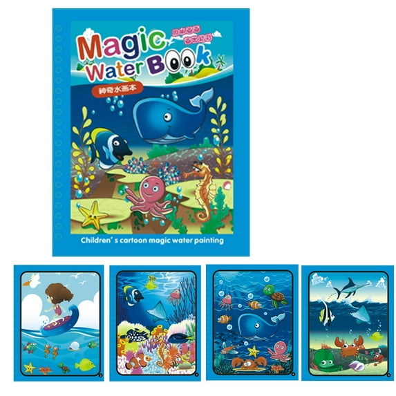 BINGLI Magic-Water Drawing Book Magic Water Reusable Doodle Board for ...