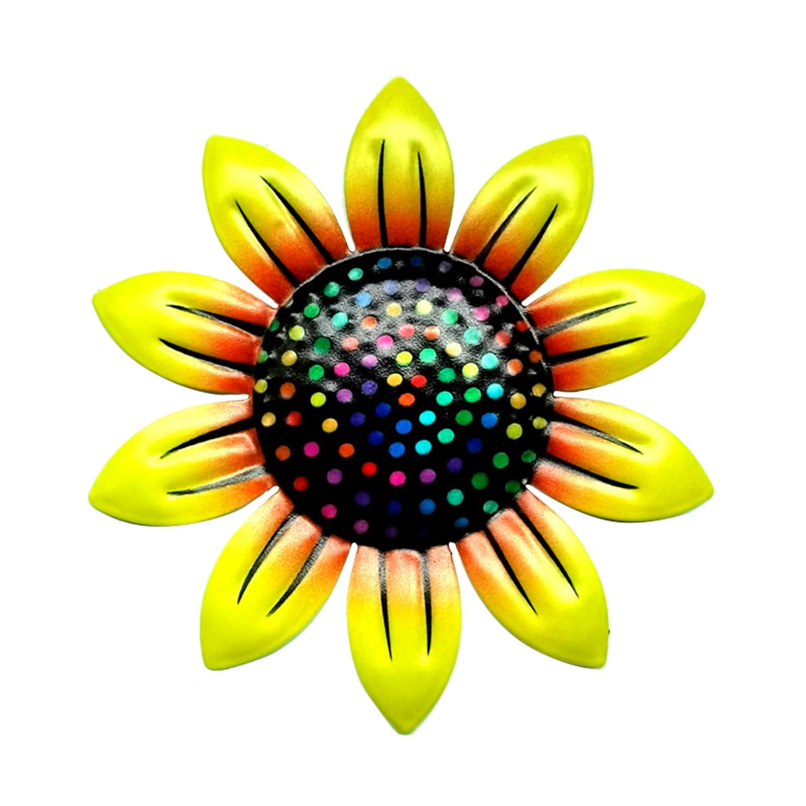 BINGLI Metal Flower Wall Art Decor, Sunflower Garden Ornaments 3D Daisy ...