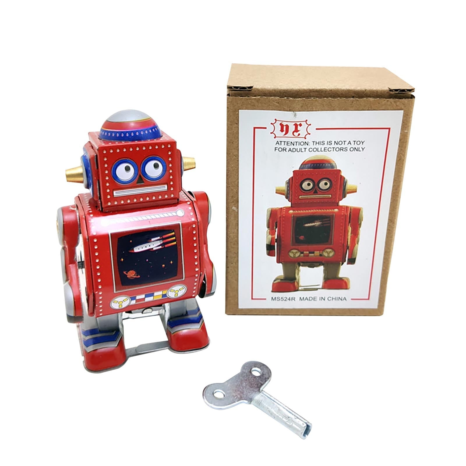 BINGLI Mini Retro Tin Toy Robot Model Machine Toy Wind-Up Toy ...