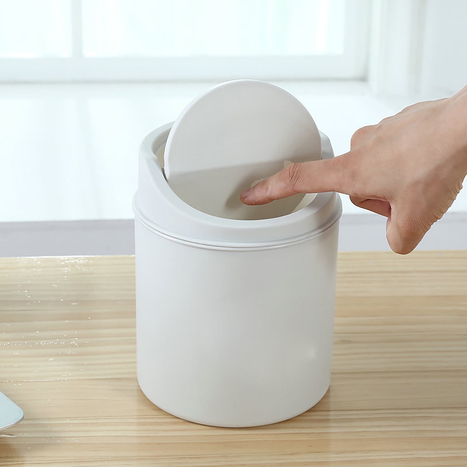BINGLI Mini Tabletop Trash Cans Can Mini Room Creative Cover Kitchen ...