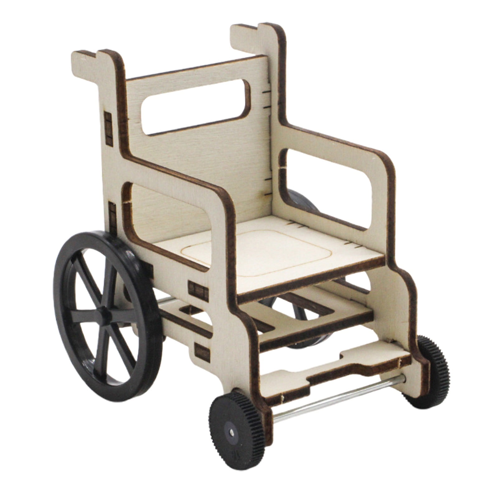 BINGLI Mini Wheelchair Model, Wheelchair Toy DIY Dollhouse Miniature ...