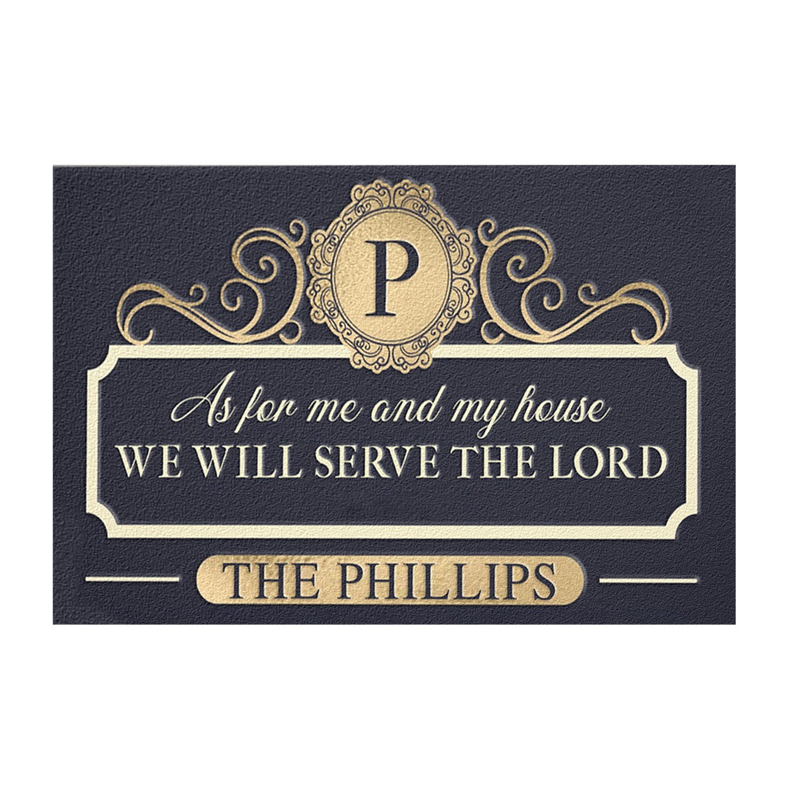 BINGLI Personalized Elegant Familyserve the Lord Doormat, As for Me and ...