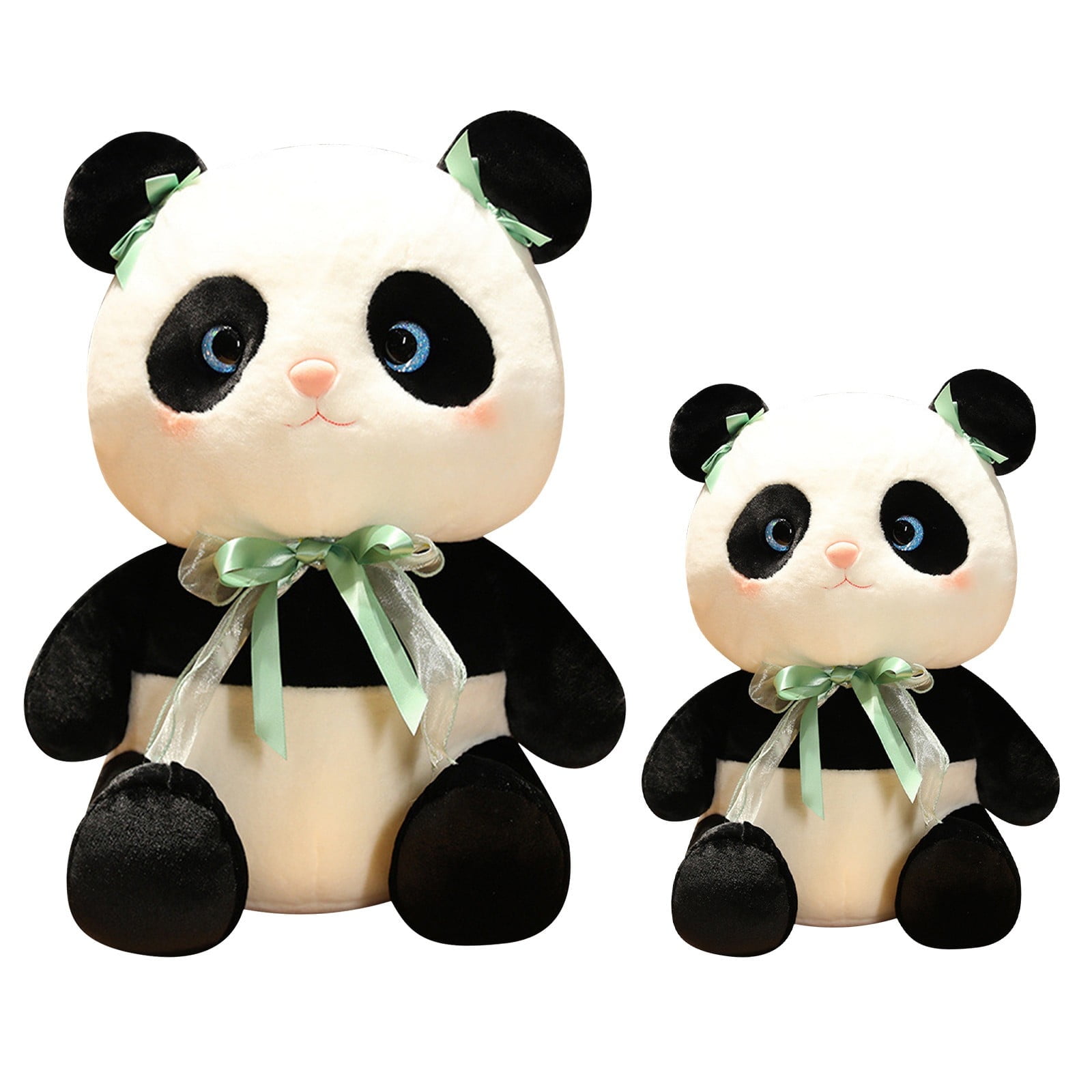 BINGLI Plush Toys Panda Plush Toy Flower Knot Panda Doll Cute and Cute ...