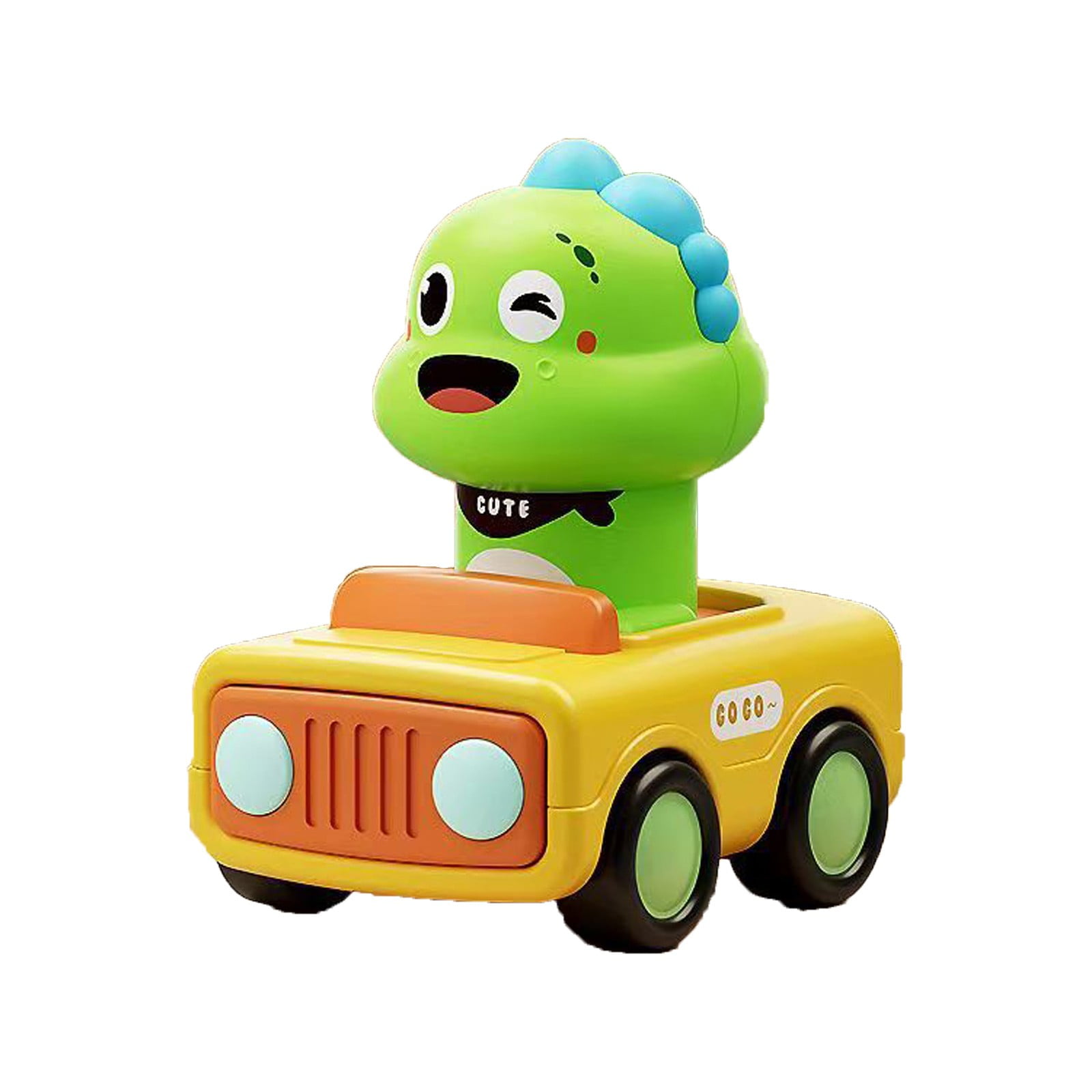 BINGLI Press to Go Car Toys for Toddlers 1-3, Animal Friction Car Toys ...