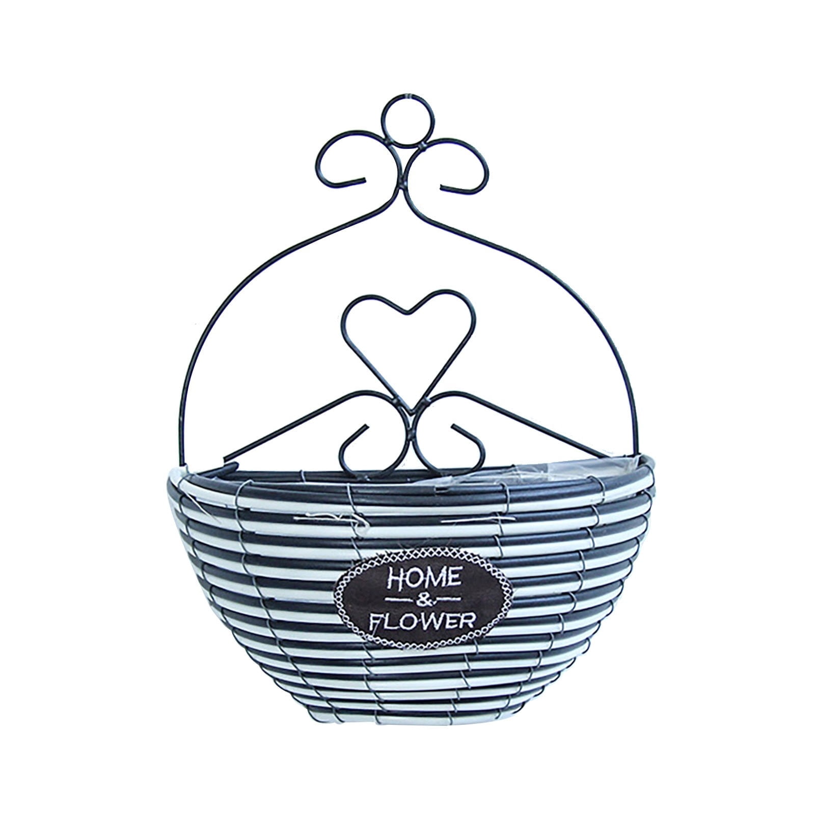 BINGLI Rattan Wall Planter Wicker Hanging Basket Outdoor Storage Basket ...