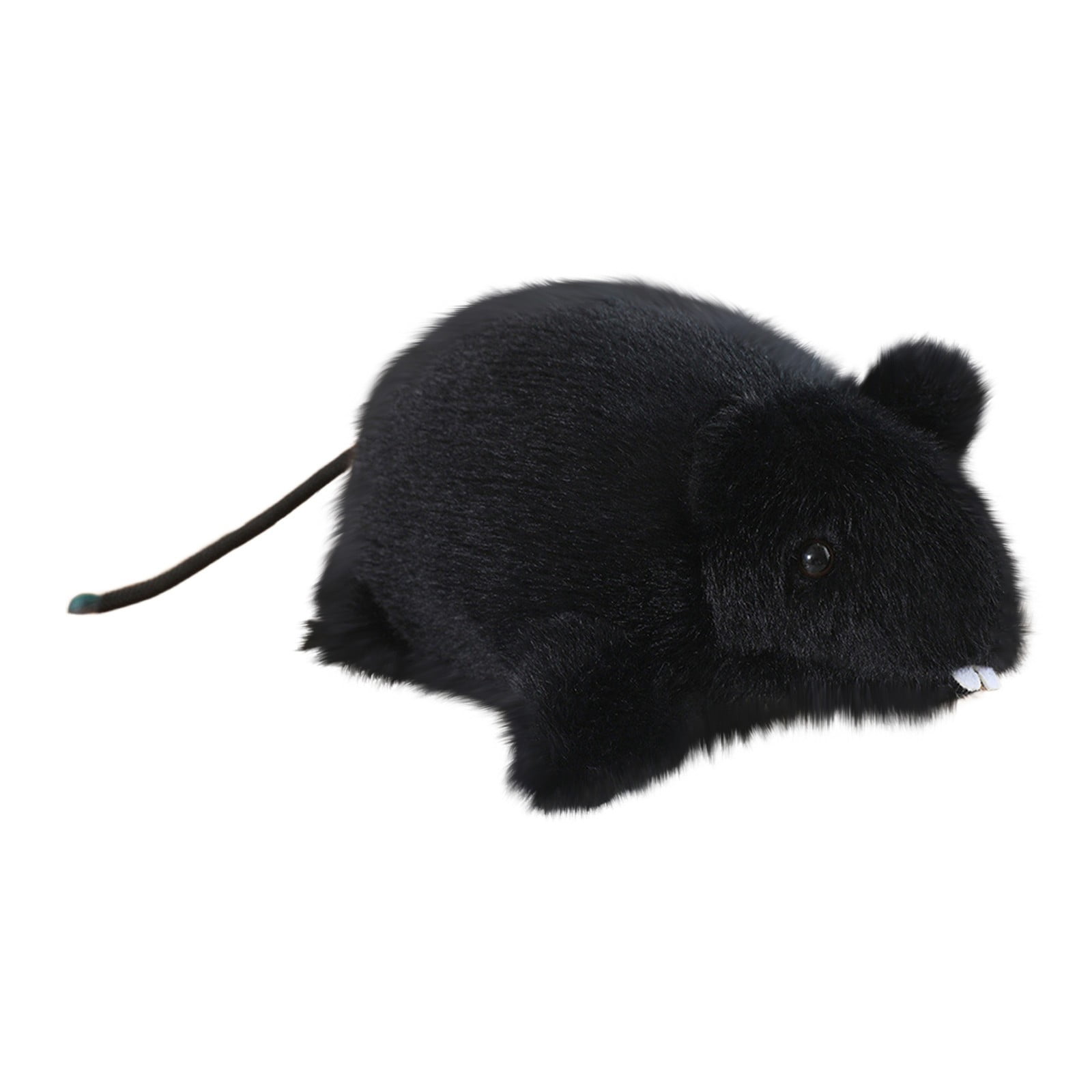 BINGLI Realistic Black Rat Plush for Cats & Dogs - Stuffed Animal Pet ...