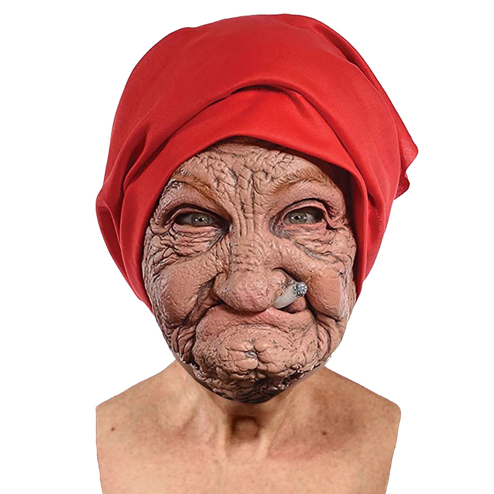 BINGLI Realistic Old Man Human Face Decorative Halloween Novelty Party ...