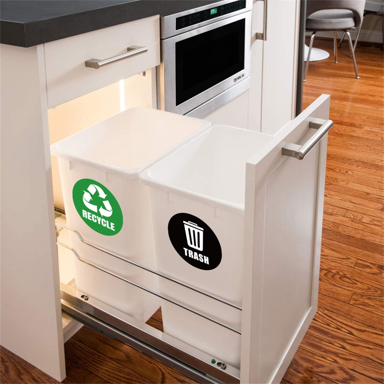 BINGLI Recyclable Non Recyclable Label Sticker Trash Can Self Adhesive ...