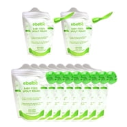 PandaEar Reusable Easy Fill Silicone Baby Food Pouches, 7 Pack, BPA ...