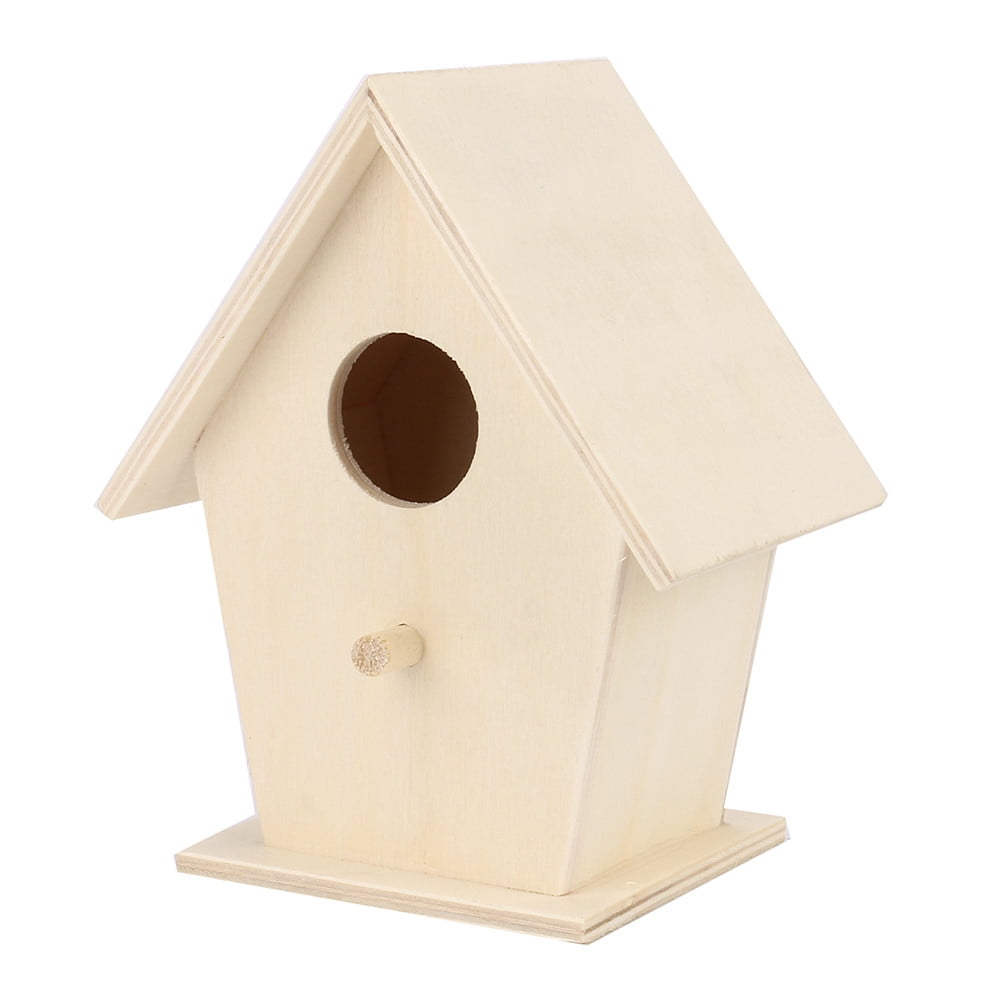 BINGLI Small Bird House for Outside, Outdoor Wooden Birdhouse with ...