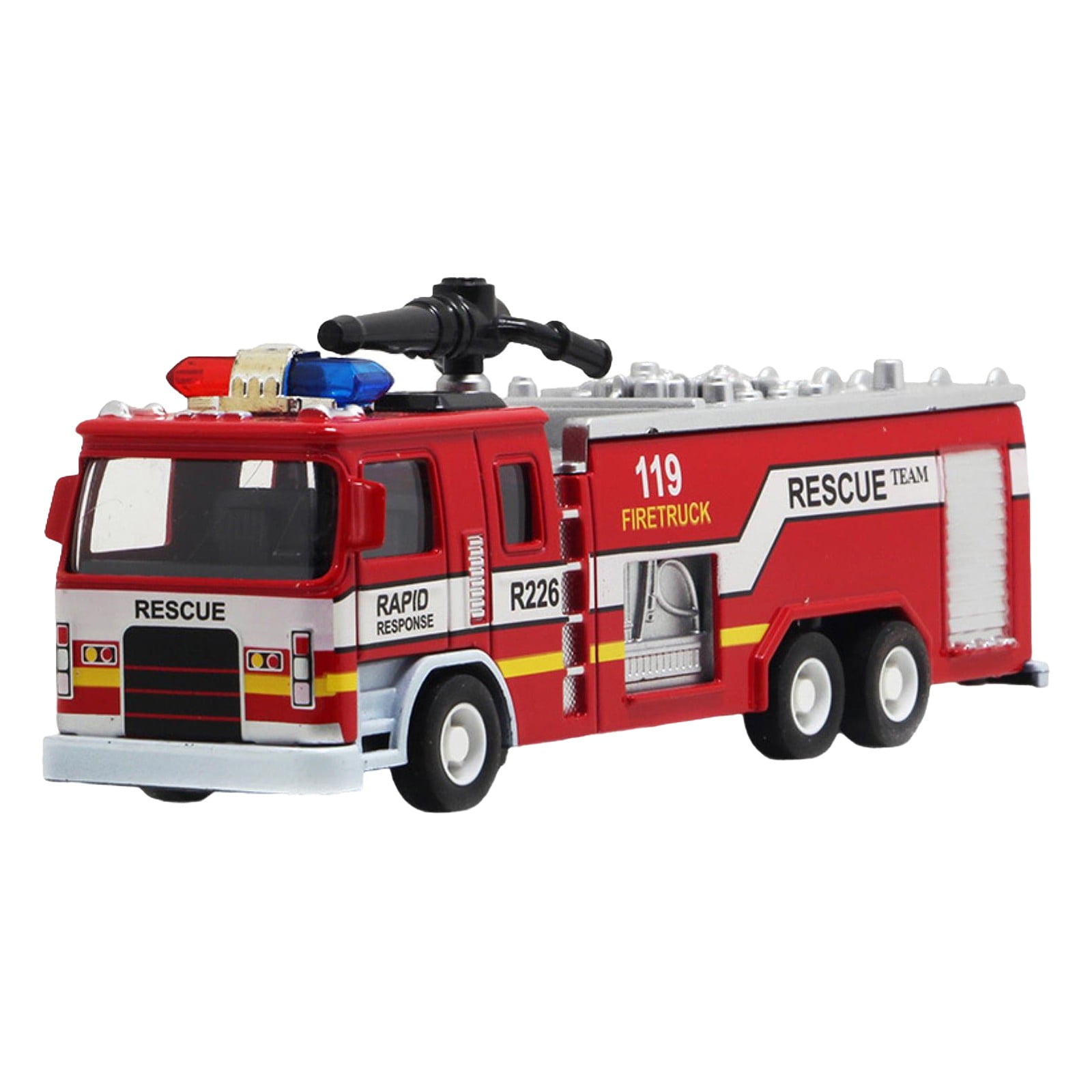 BINGLI Toy Fire Truck, Firetruck Toys with Extending Rescue Rotating ...