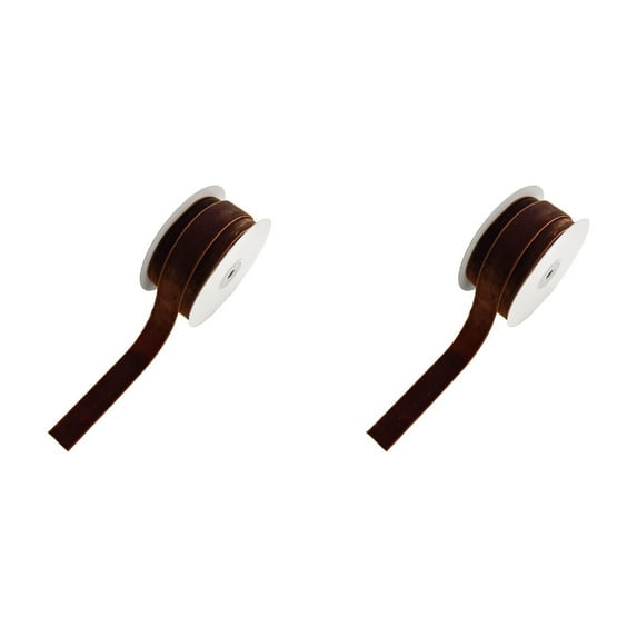 BINGLI Velvet Ribbon Single Thin Light Brown Velvet Ribbon for Gift ...