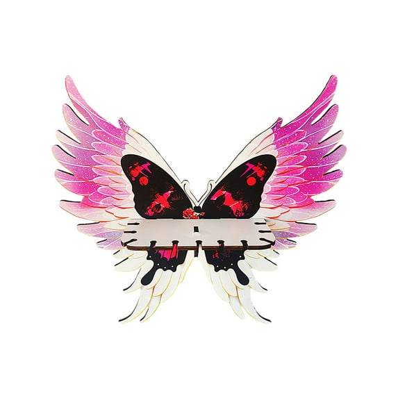 BINGLI Wall Mounted Corner Shelf Wings Butterfly Wooden Floating Corner ...