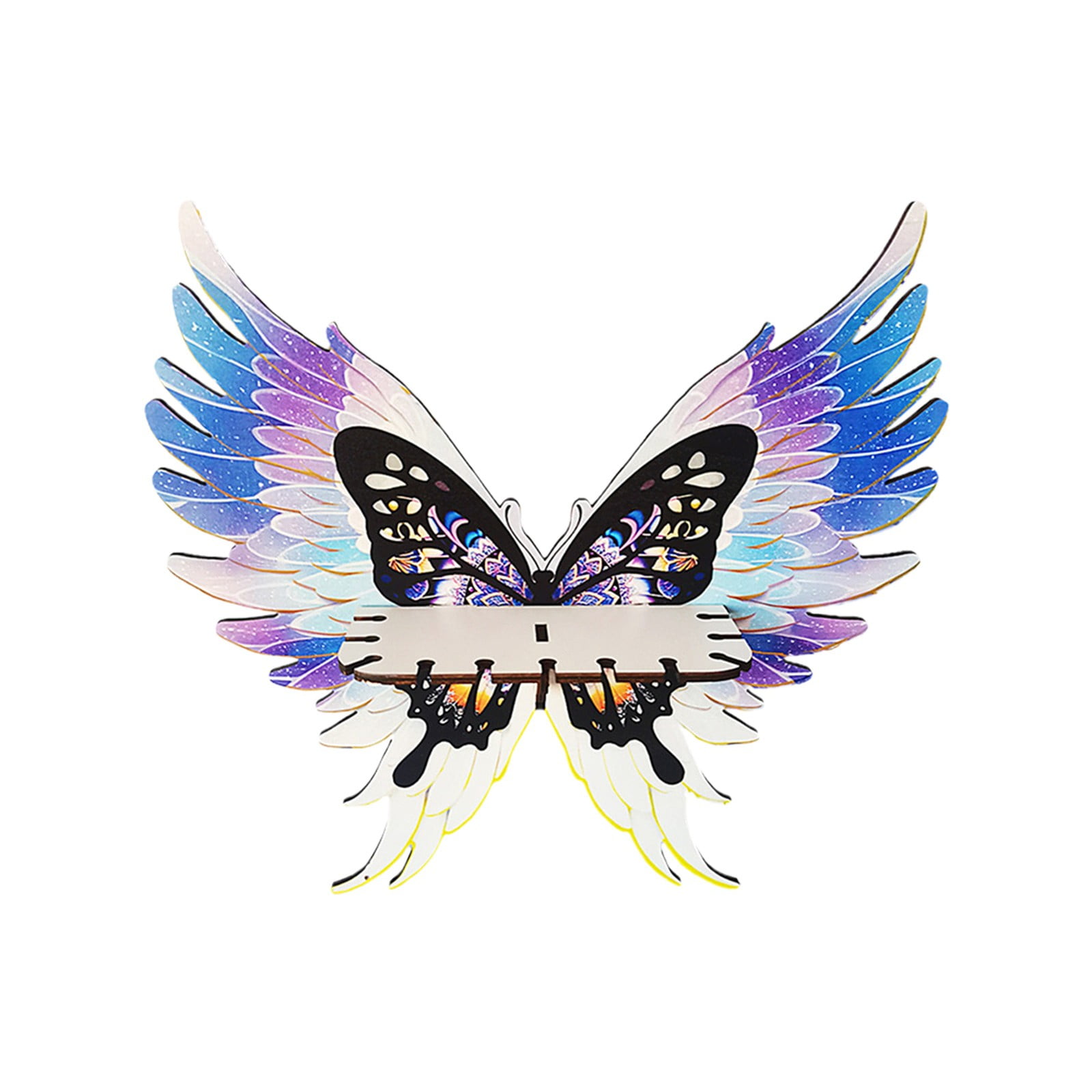 BINGLI Wall Mounted Corner Shelf Wings Butterfly Wooden Floating Corner ...