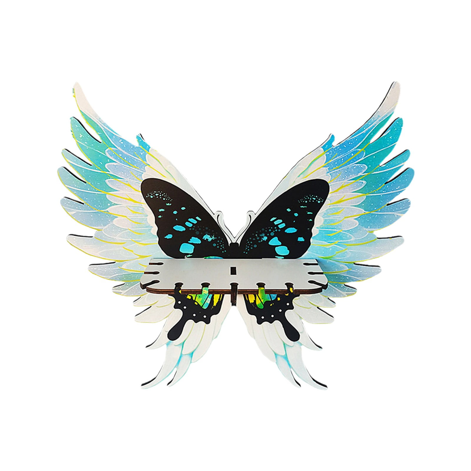 BINGLI Wall Mounted Corner Shelf Wings Butterfly Wooden Floating Corner ...