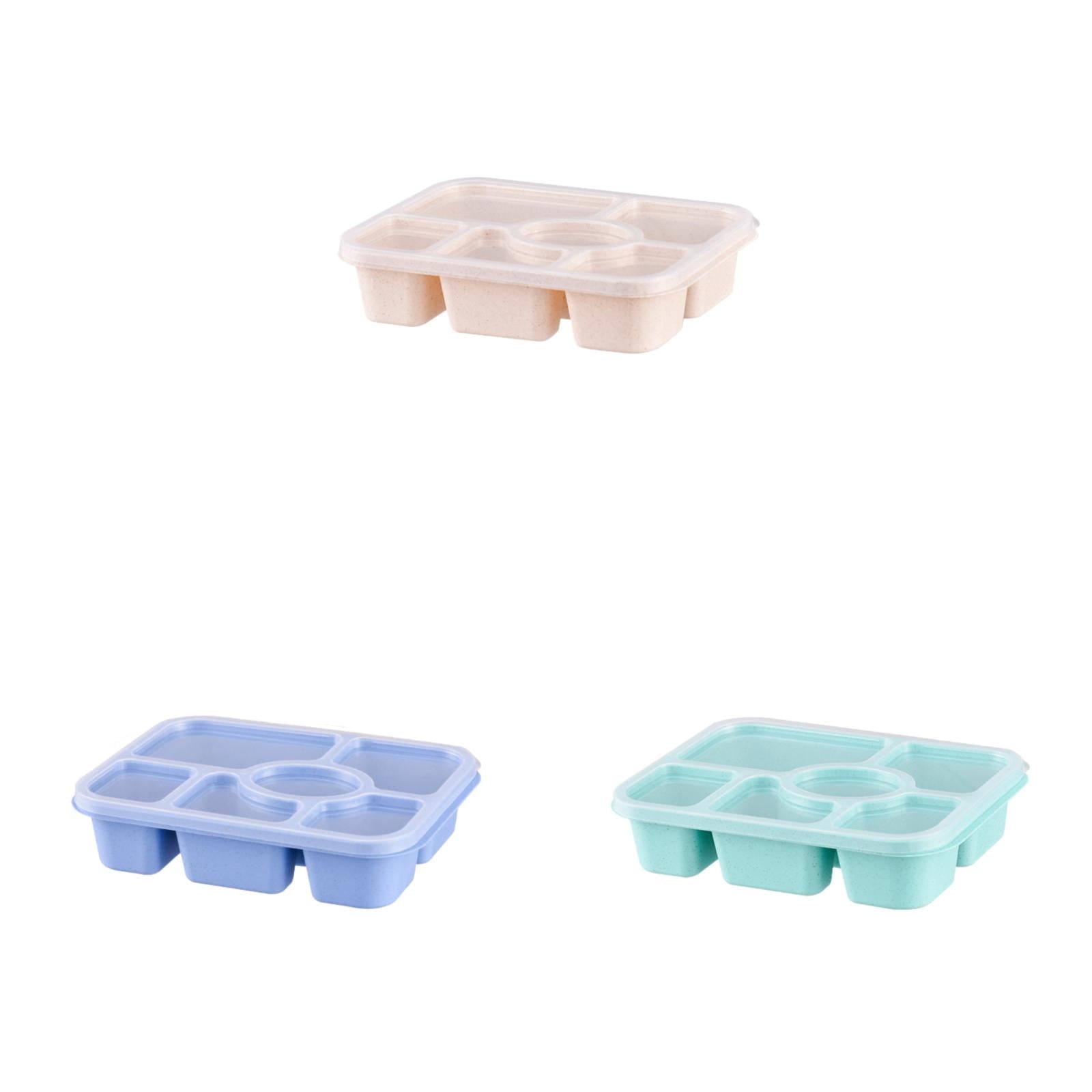 BINGLI Wheat Straw Lunchable Snack Containers for Kids & Adults - 6 ...