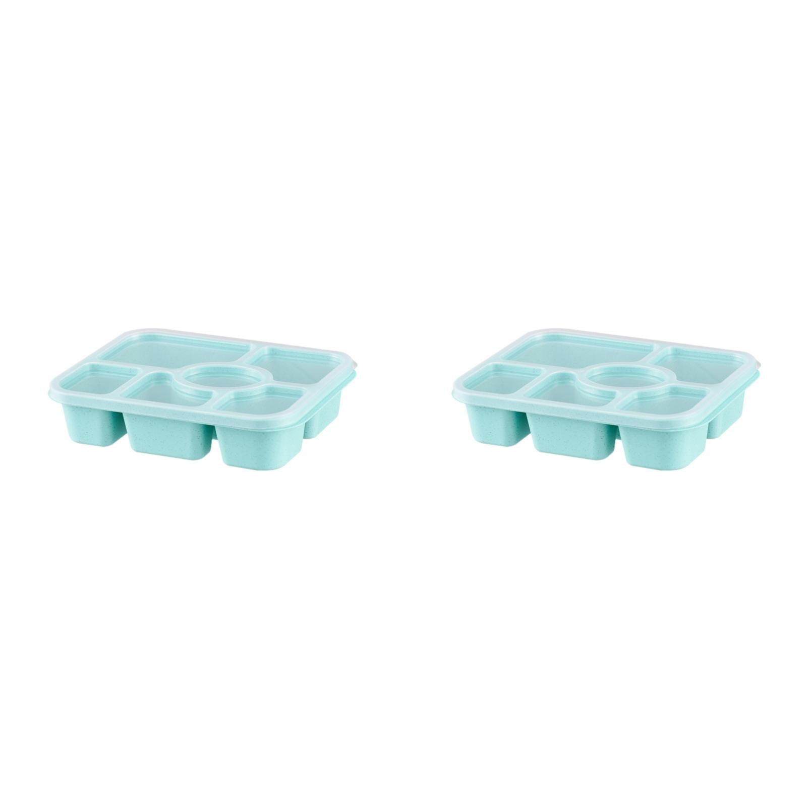 BINGLI Wheat Straw Lunchable Snack Containers for Kids & Adults - 6 ...