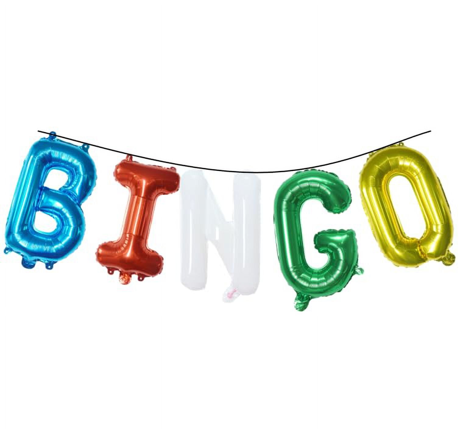 BINGO Letter Foil Balloons MMF7 16 Inches, 5 letters/colors, Party ...