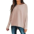 Bingruigs Kozy Hoodie Y2k Womens Long Batwing Sleeve Boat Neck Tunic