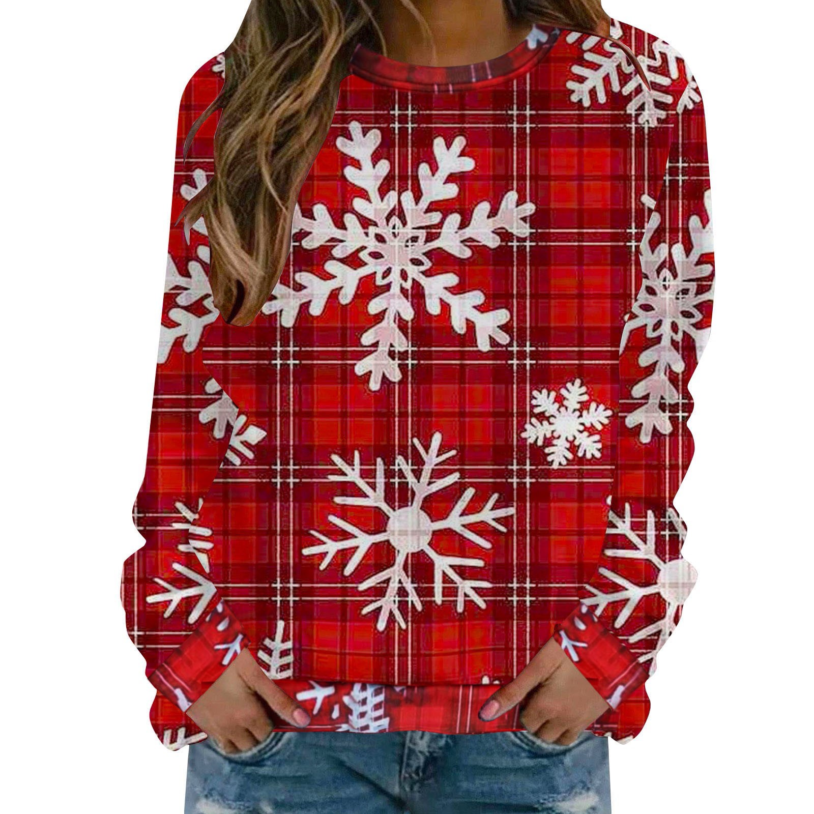 BINGRUIGS You Are Enough Hoodie Women's Christmas Printed Round Neck ...