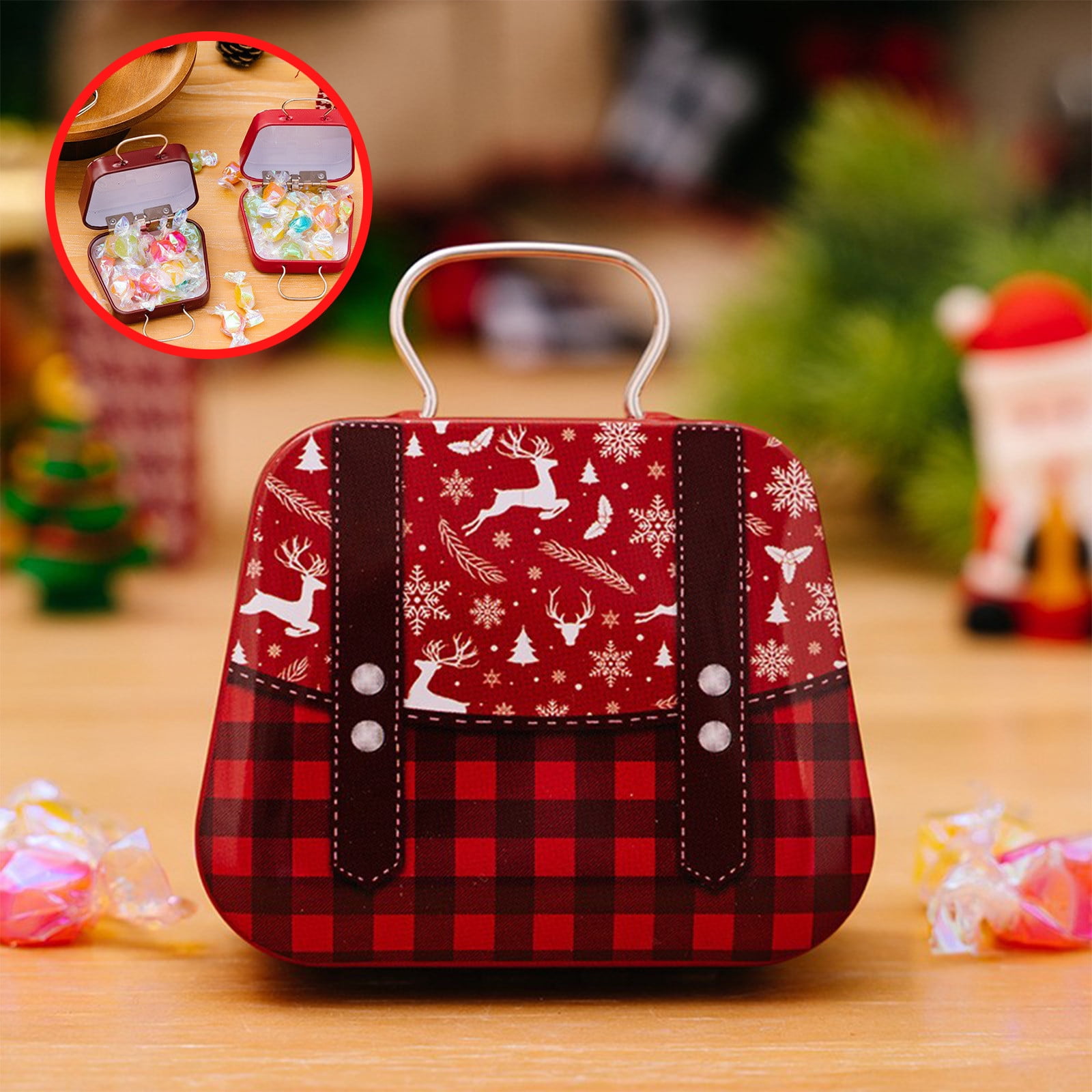 BINGTAOHU Christmas Candy Bowls Christmas Cookie Jar Christmas Dishes ...