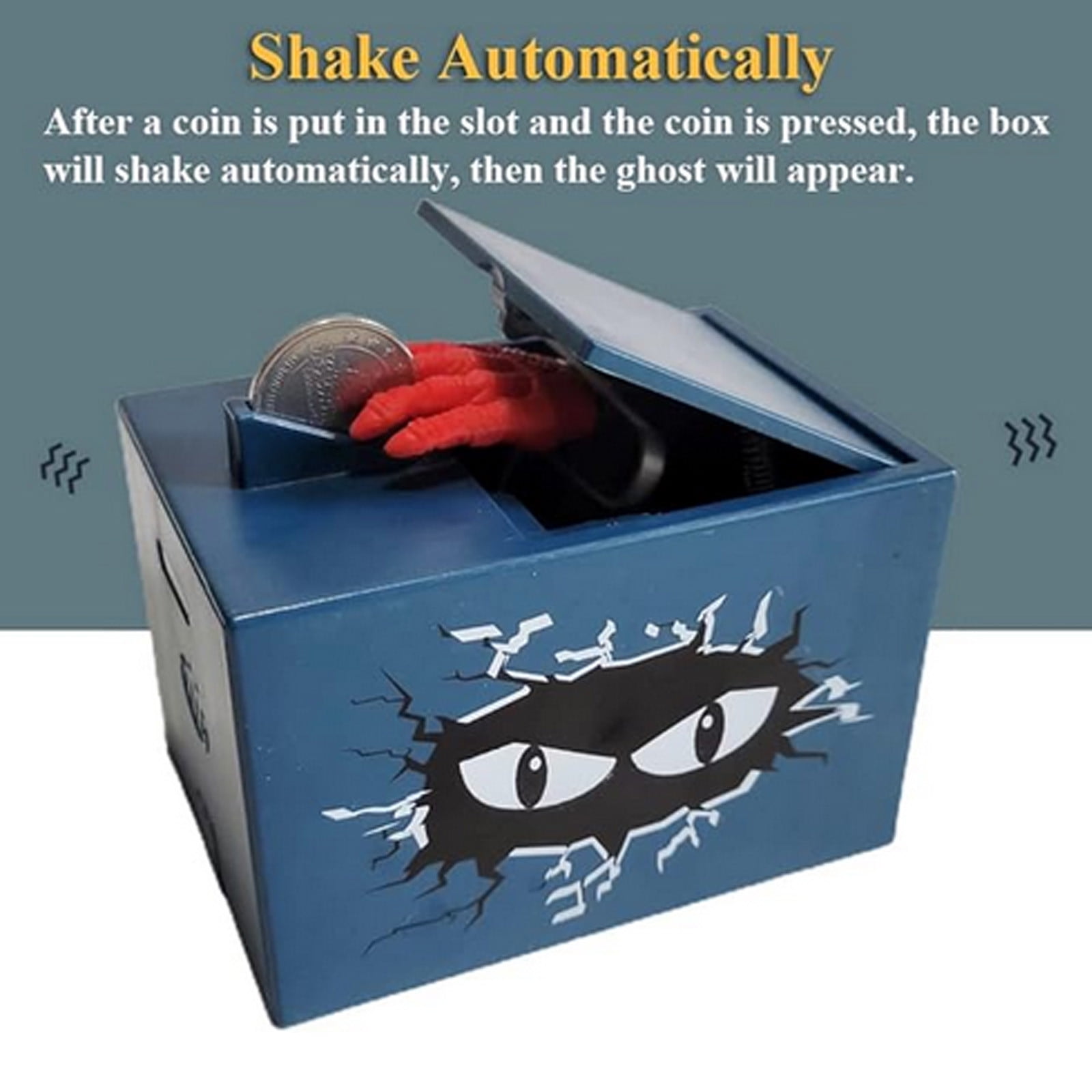 BINGTAOHU Ghost Robot Hand Savings Bank Desktop Music Coin Savings Bank ...