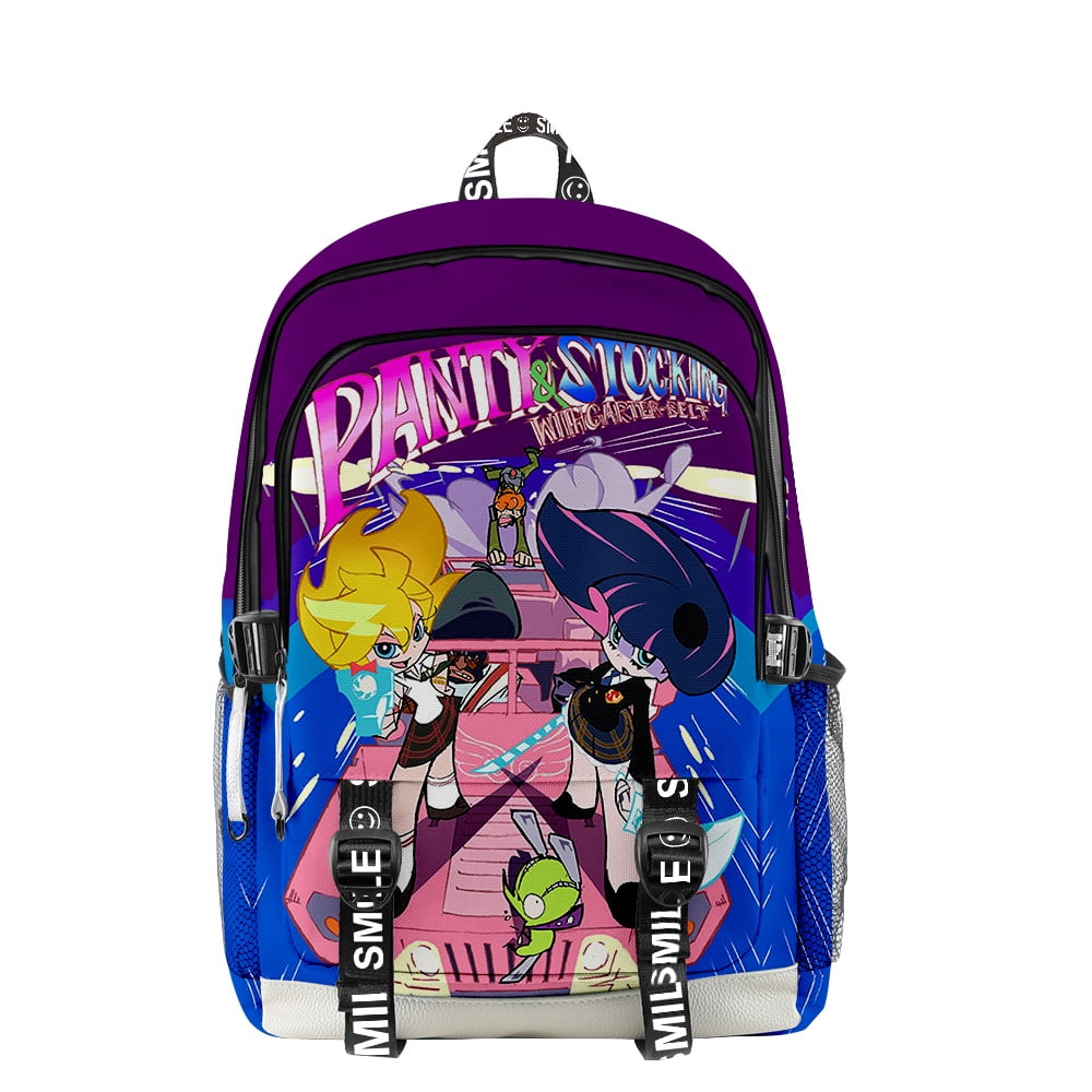 Bingtiesha New Panty And Stocking 3d Print Fashion Casual School Bags Cosplay Backpack Kawaii