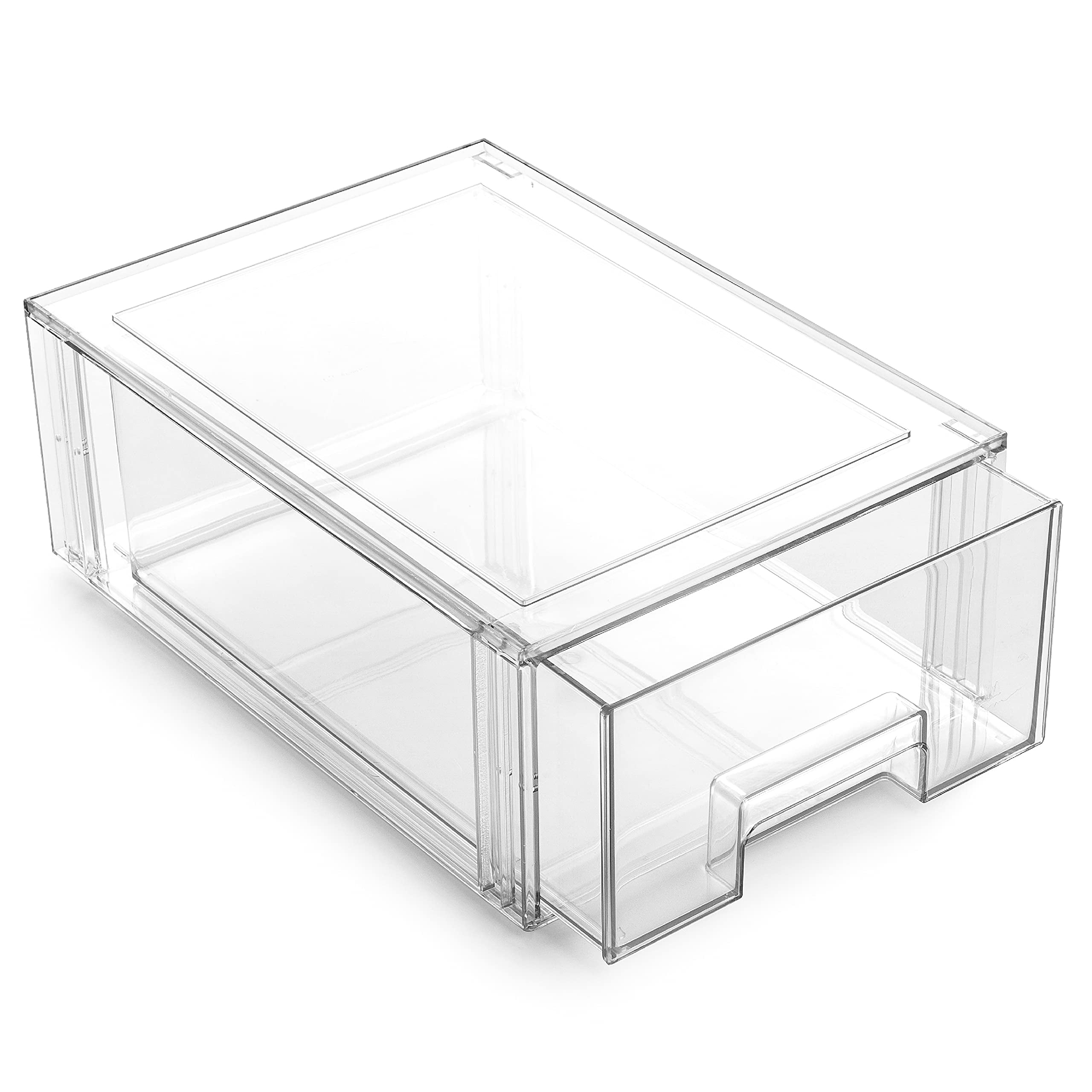 Bino Stackable Storage Drawers Large Clear The Crate Collection