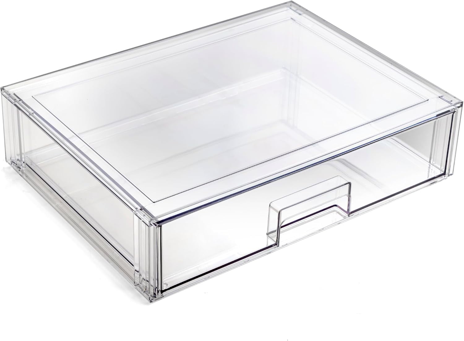 BINO | Stackable Storage Drawers, Shallow X-Large - Clear | THE CRATE ...