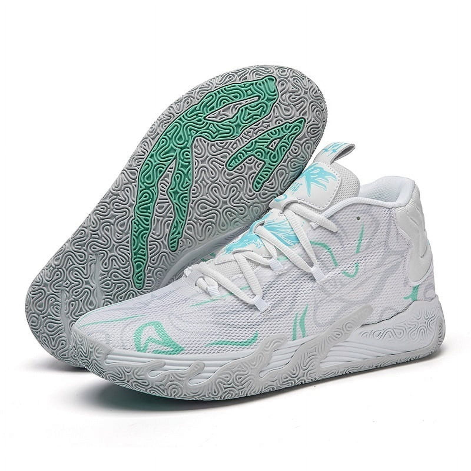 BINQER Unisex Basketball Sneakers Breathable Athletic Shoes with Multi ...
