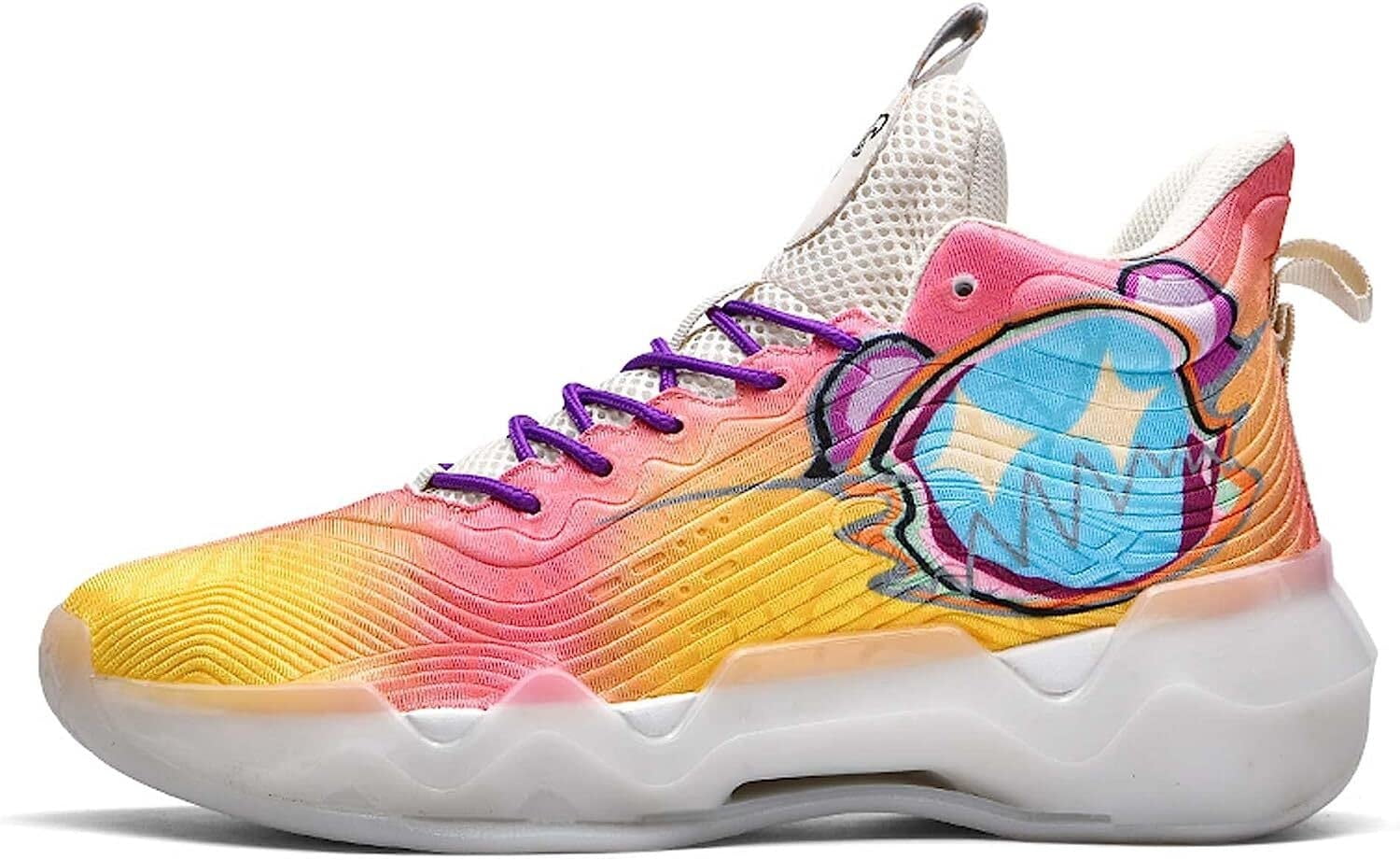 BINQER Unisex Fluorescent Basketball Shoes Sneakers Super Light High ...
