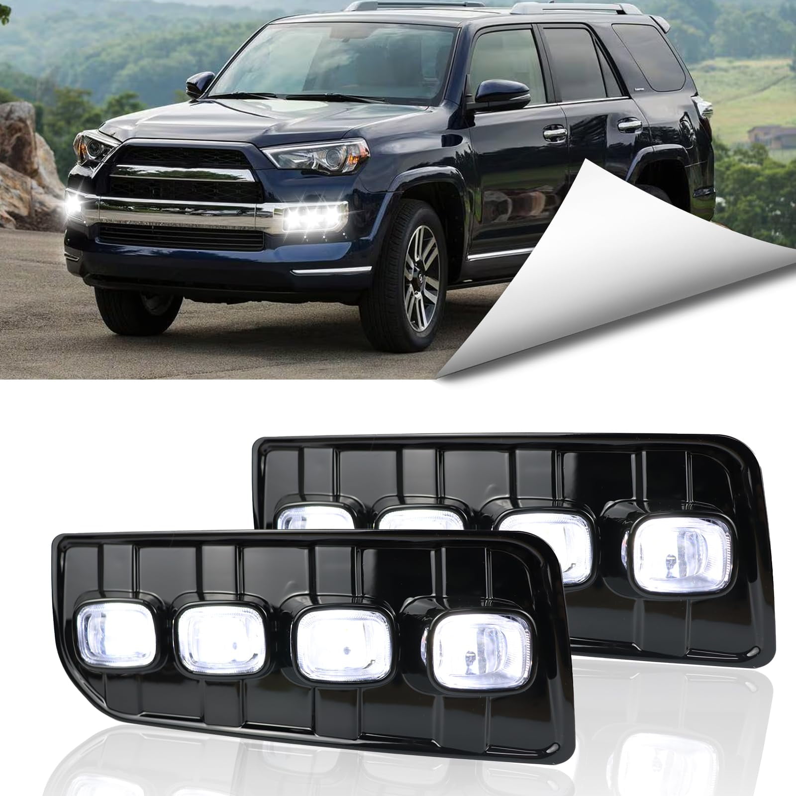 BINQIGOO Car LED Front IFF17 Bumper Fog Light Compatible with 2014-2023 ...