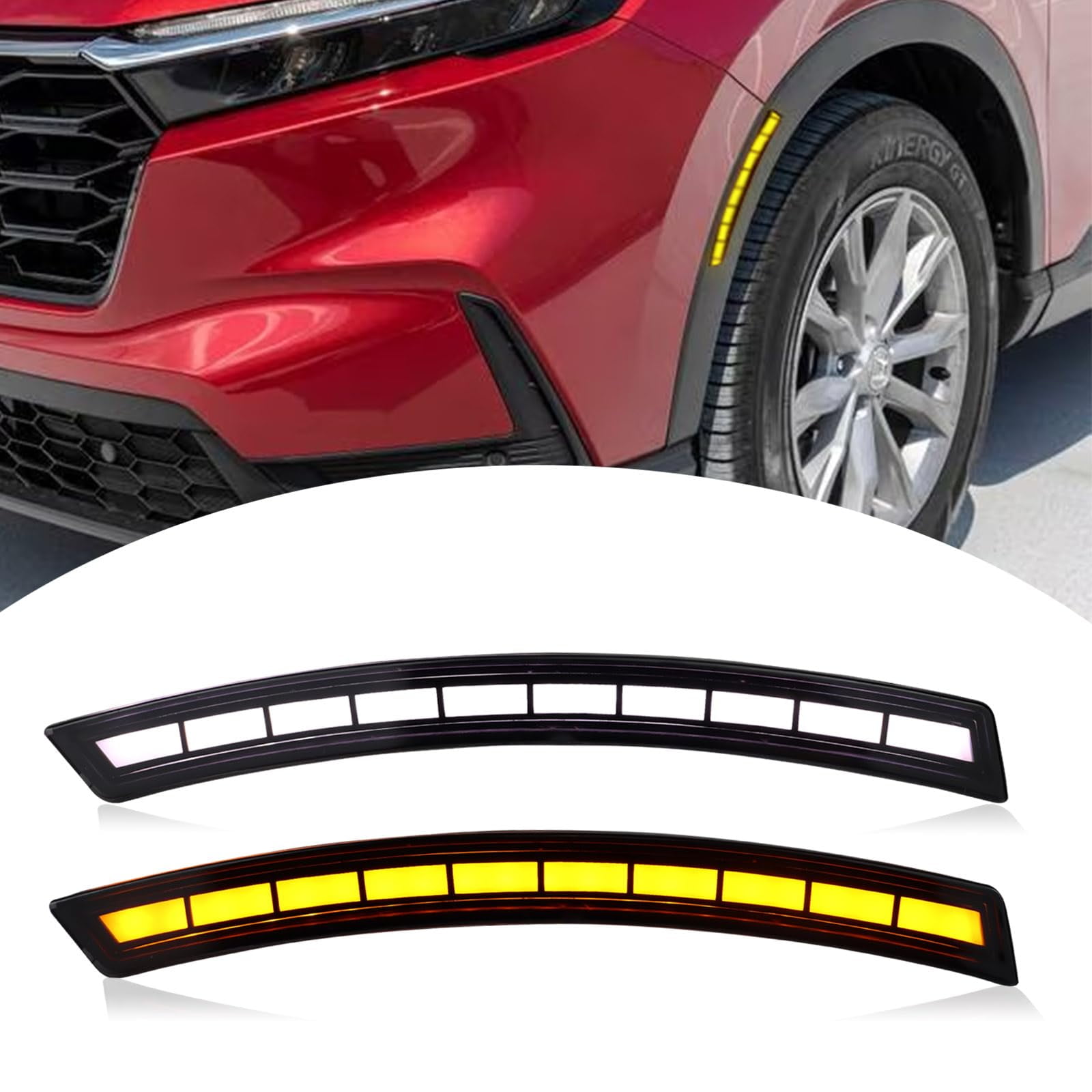 BINQIGOO LED Side Marker RRF12 Light Wheel Amber Turn Signal Lamps ...