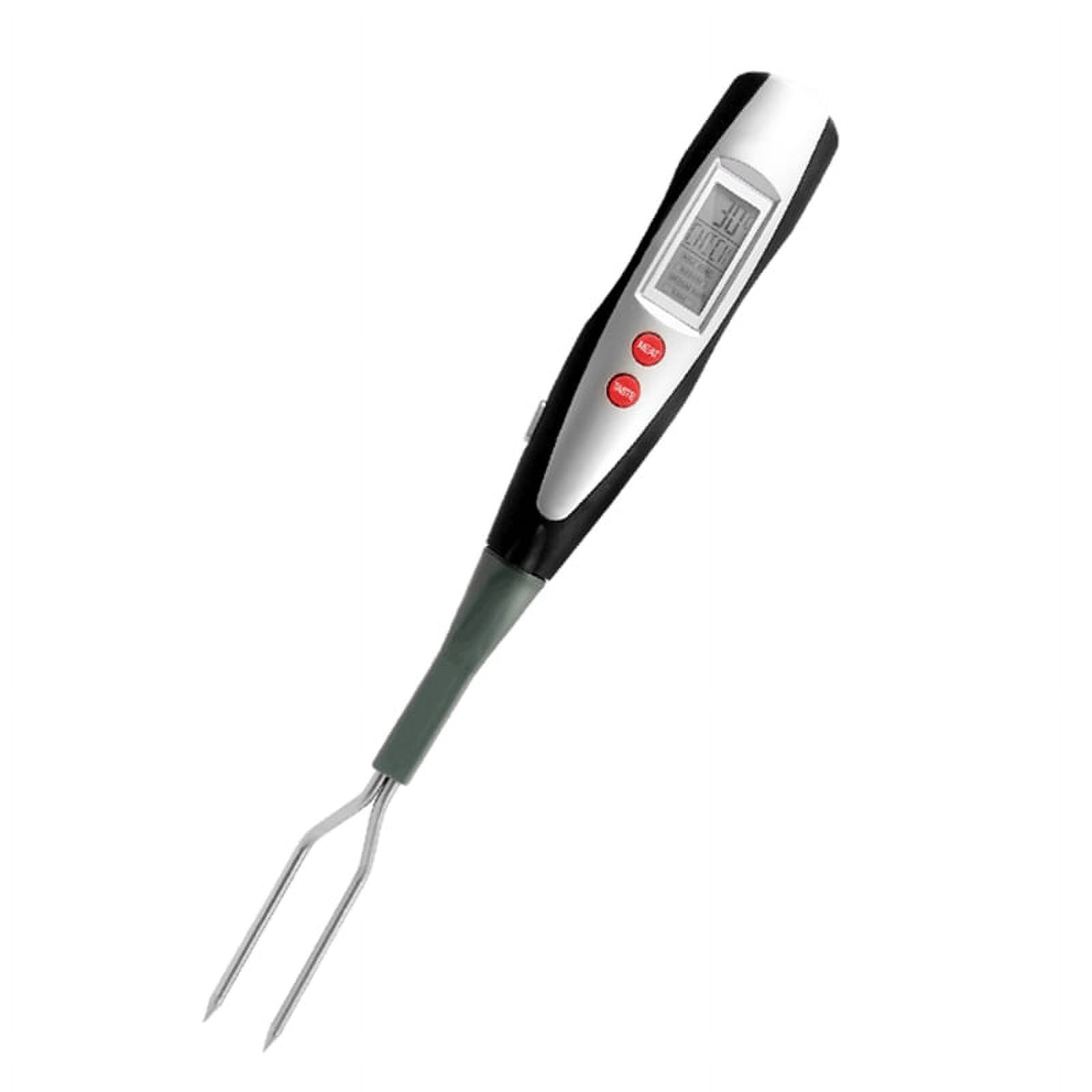 Binyou Meat Thermometer Fork, Stainless Steel, LED Screen, Quick ...