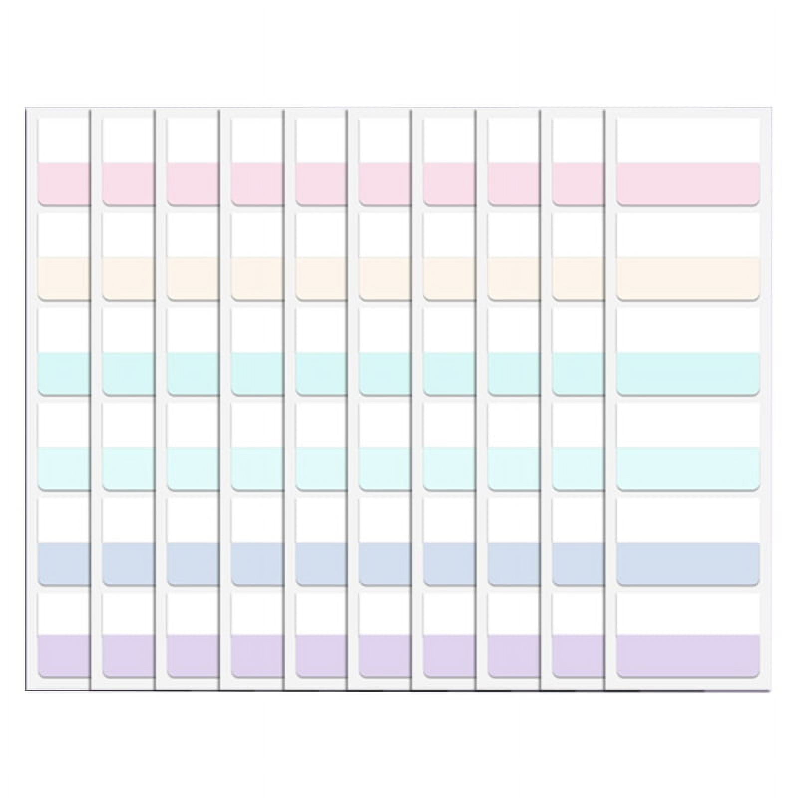 BINYOU Portable Colorful Index Label for File Folder Light Color Sticky ...