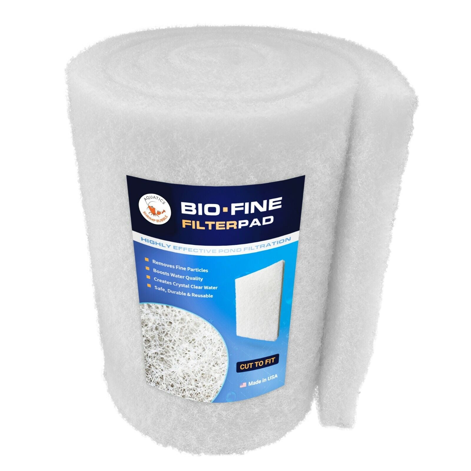 BIO-FINE Classic Koi Pond Fine Filter Pad - 12 inch X 72 inch X 1 inch ...