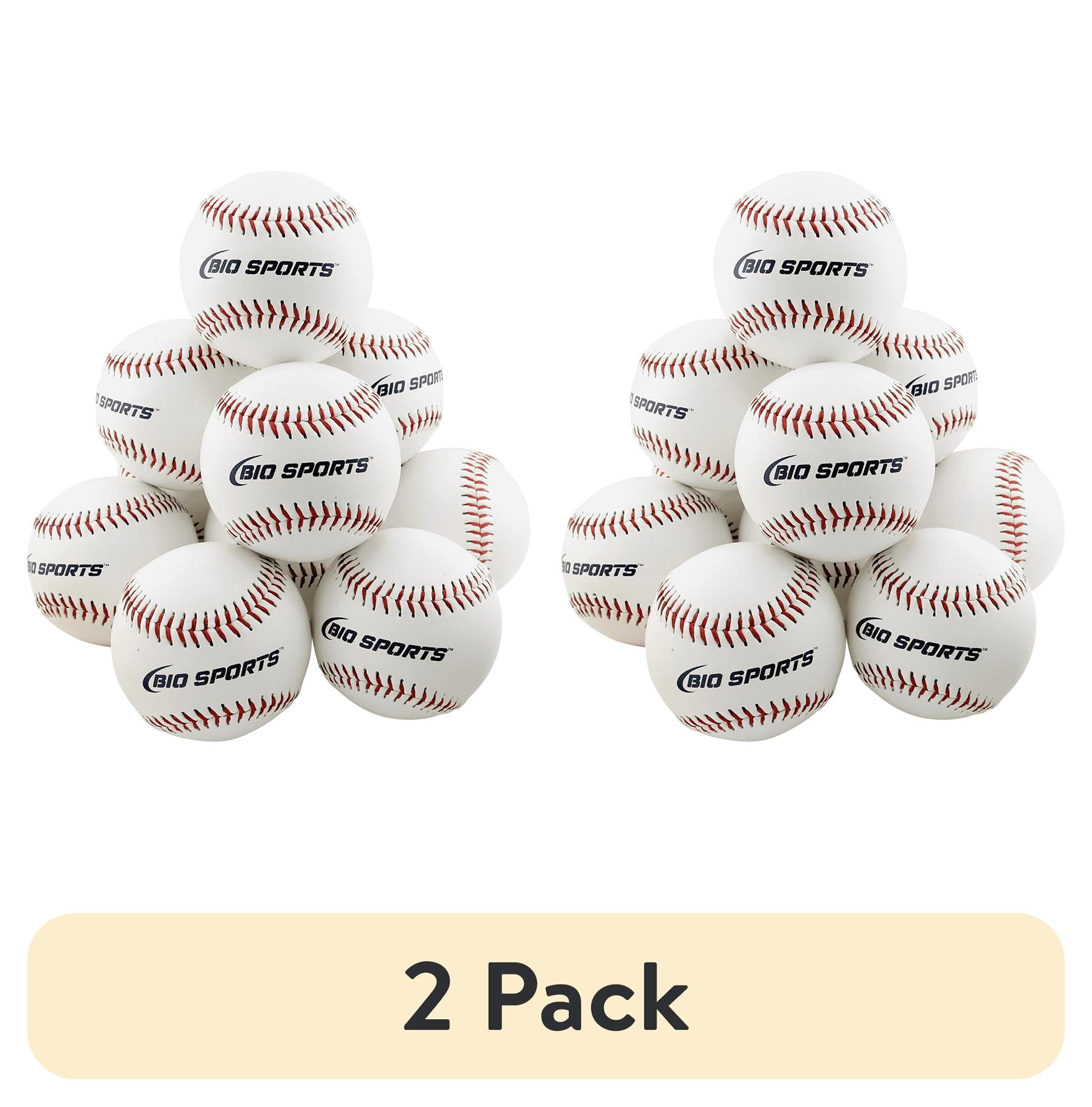 (2 pack) BIO Sports 9 inch Practice Baseballs 12-Pack for 12 Years and Under - Walmart.com