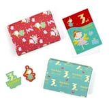 Folded Flat Wrapping Paper Reversible Birthday Wrap Paper - 8 Sheets ...