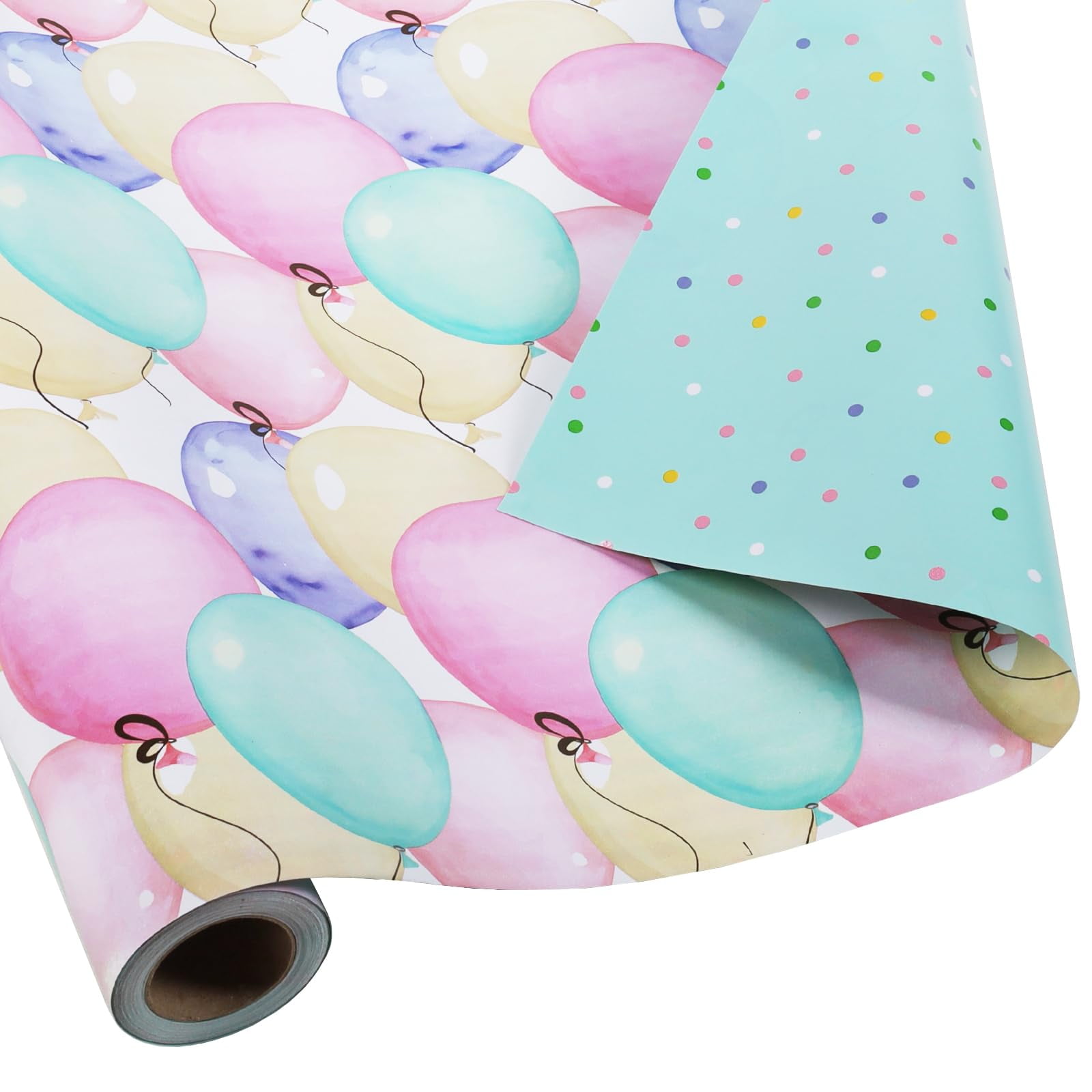 BIOBROWN Reversible BabyITSC Shower Wrapping Paper Roll - 17 Inches X 33 Feet (47 sq. ft. ttl ...
