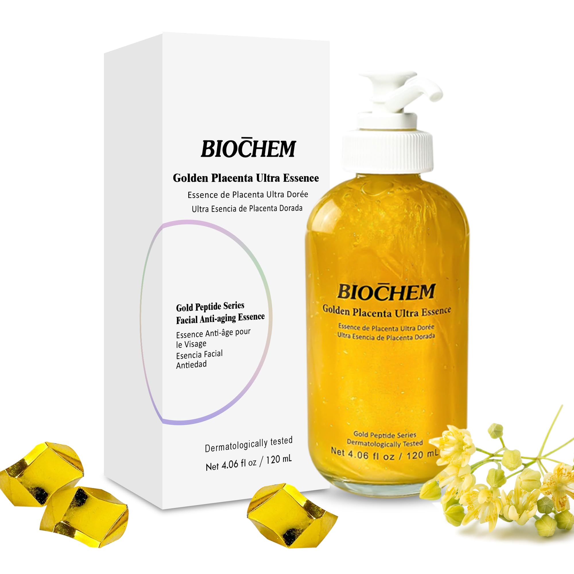 BIOCHEM Golden Placenta Ultra Essence - Placenta Face Serum Gold Foil ...