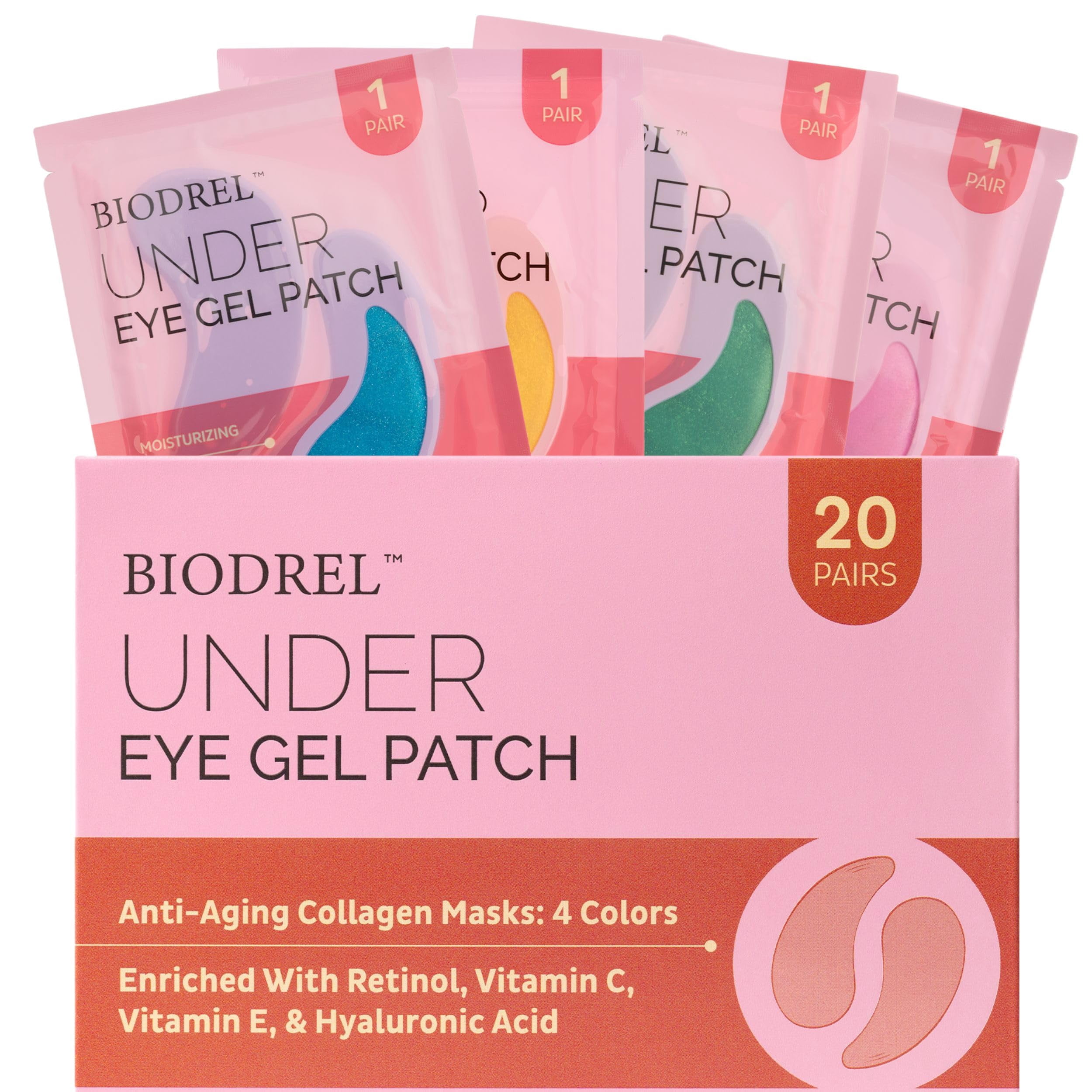 BIODREL- Under Eye Patches (20 HYZ01 Pairs) for Puffy Eyes, Wrinkles ...